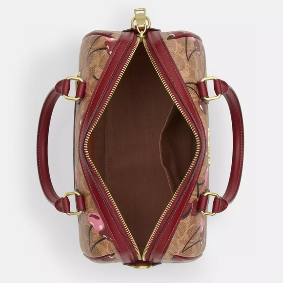 Coach | Bags | Coach Rowan Satchel Bag In Signature Canvas With Cherry ...